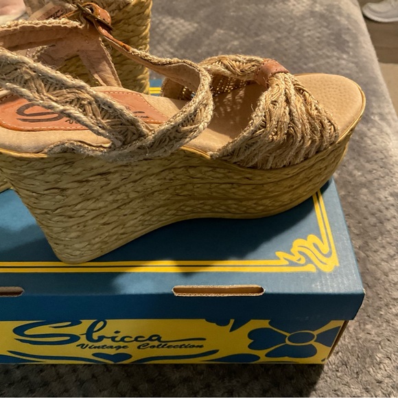 Sbicca | Shoes | Sbicca Vintage Wedge Nib Color Natural 45 In Heel ...